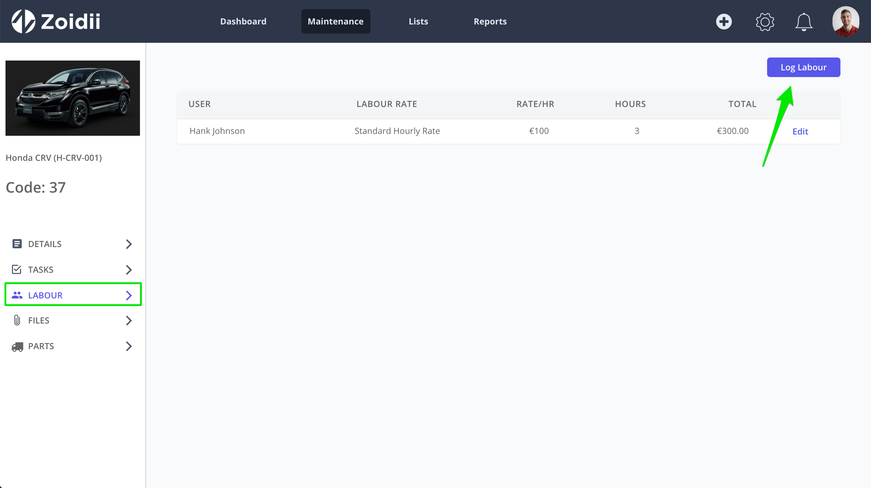 Zoidii Help Article - Add Labour Hours to a Work Order