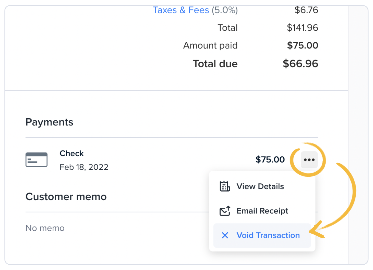 Void manually recorded invoice payments | Zenbooker
