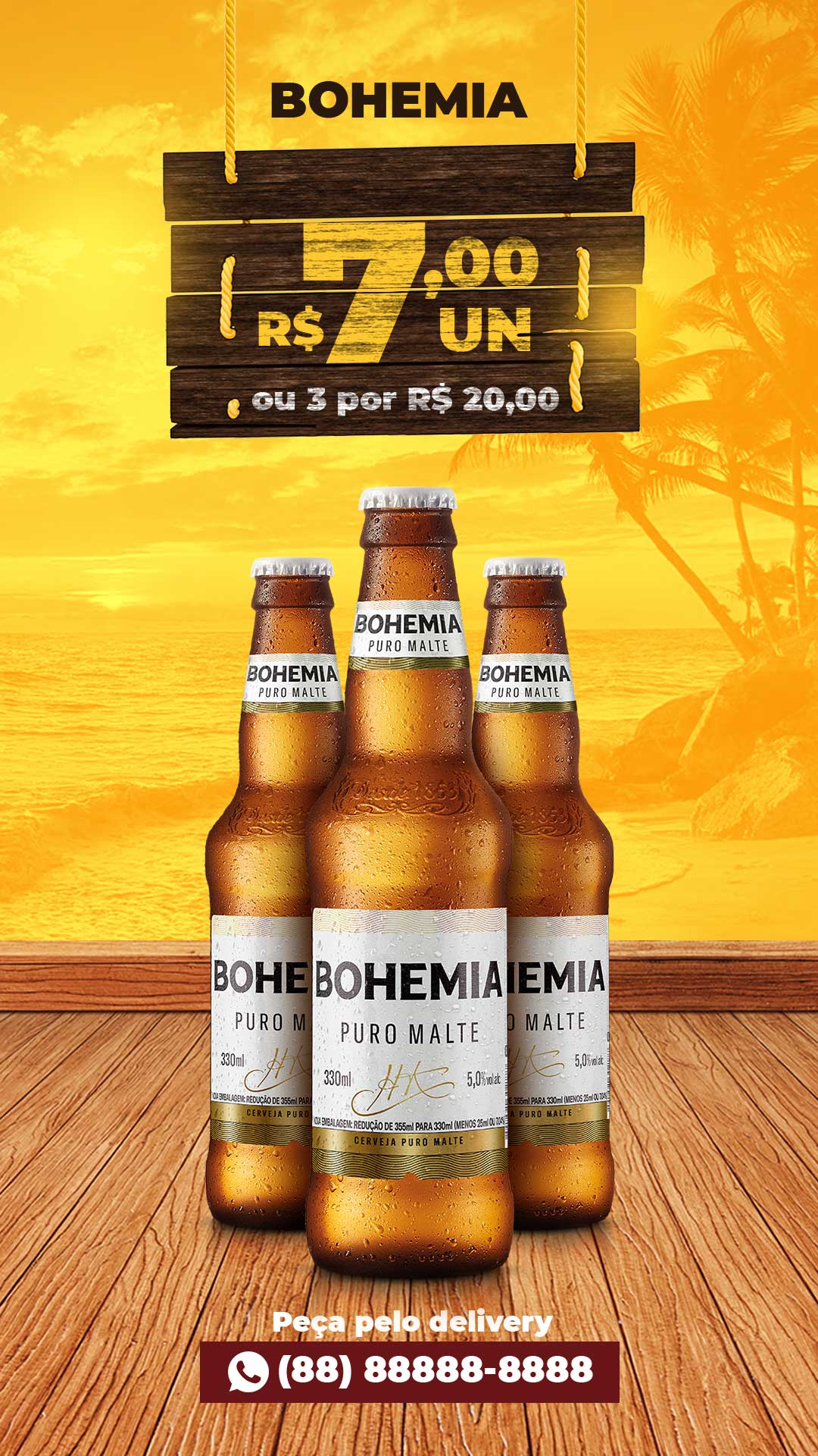 POST BAR DEPÓSITO CERVEJA BOHEMIA STORIES | Baixar Design