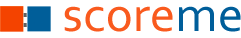 Scoreme Orange Teal Blue Logo Main
