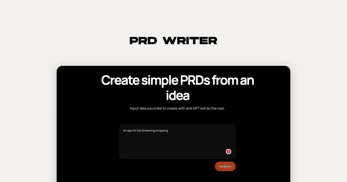 PRD Generator | Franklin Project