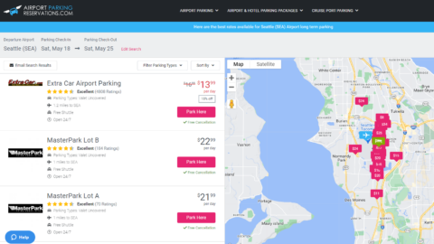 seattle-airport-parking-map - APR Travel Blog