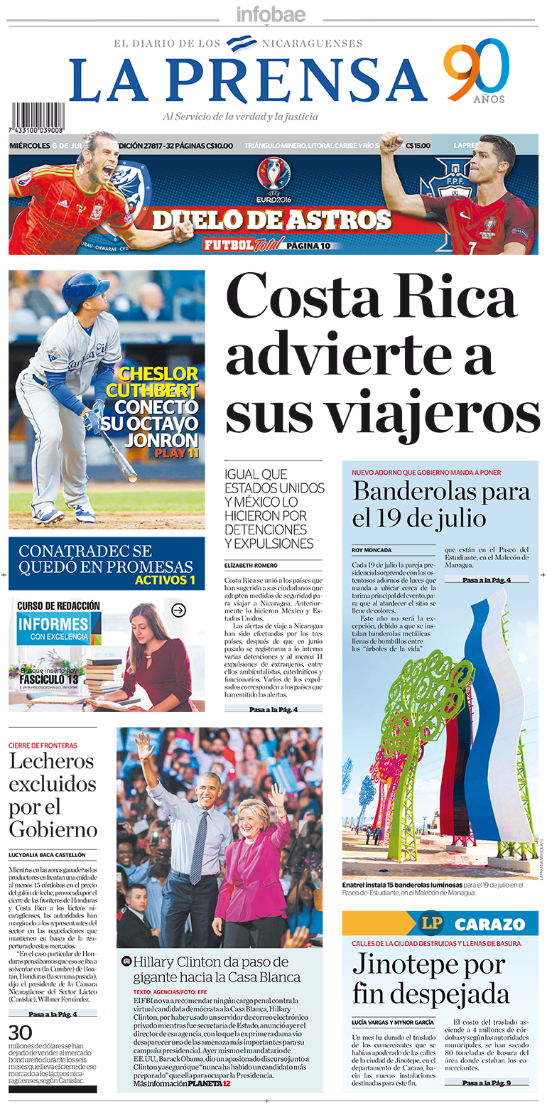 La Prensa Nicaragua Miércoles 6 De Julio De 2016 Infobae