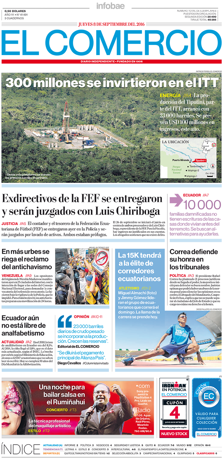 El Comercio Ecuador Jueves 08 De Septiembre De 2016 Infobae