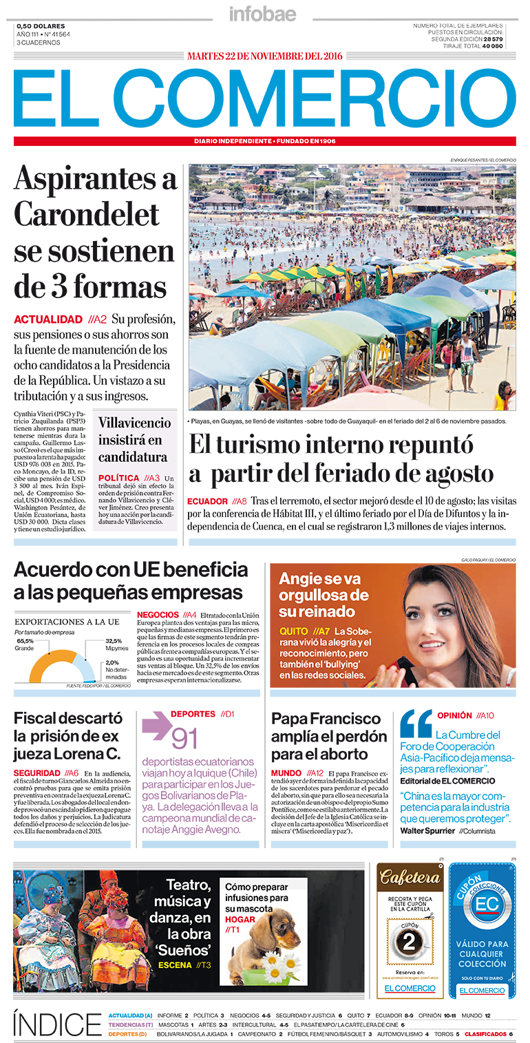 El Comercio Ecuador Martes 22 De Octubre De 2016 Infobae