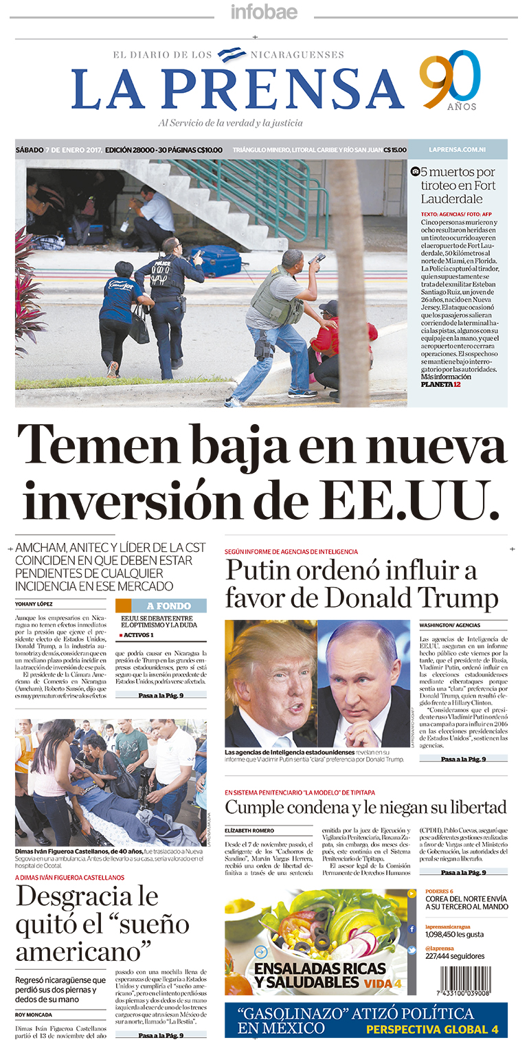La Prensa Nicaragua Sábado 7 De Enero De 2016 Infobae 1003