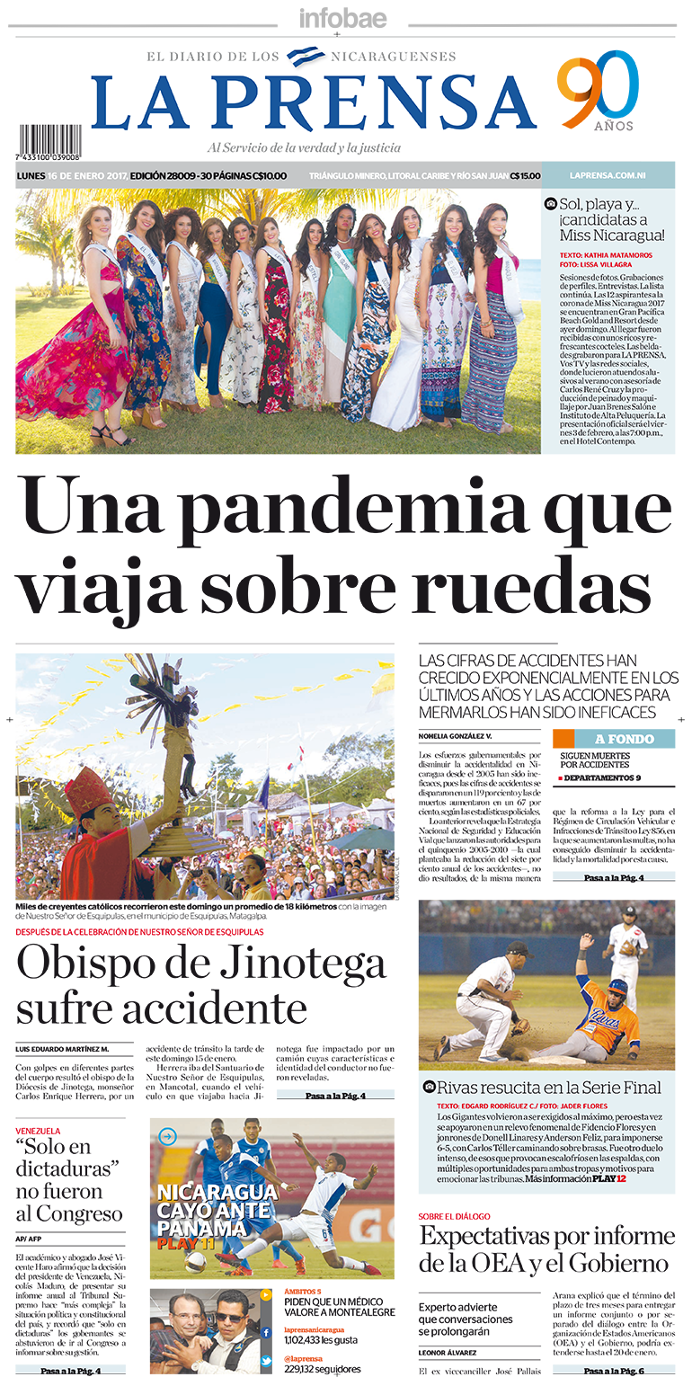 La Prensa Nicaragua Lunes 16 De Enero De 2017 Infobae 5186