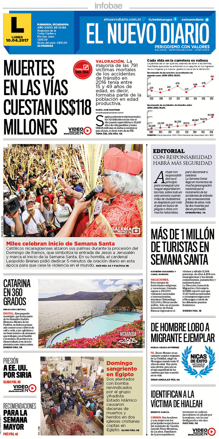 El Nuevo Diario Nicaragua Lunes 10 De Abril De 2017 Infobae