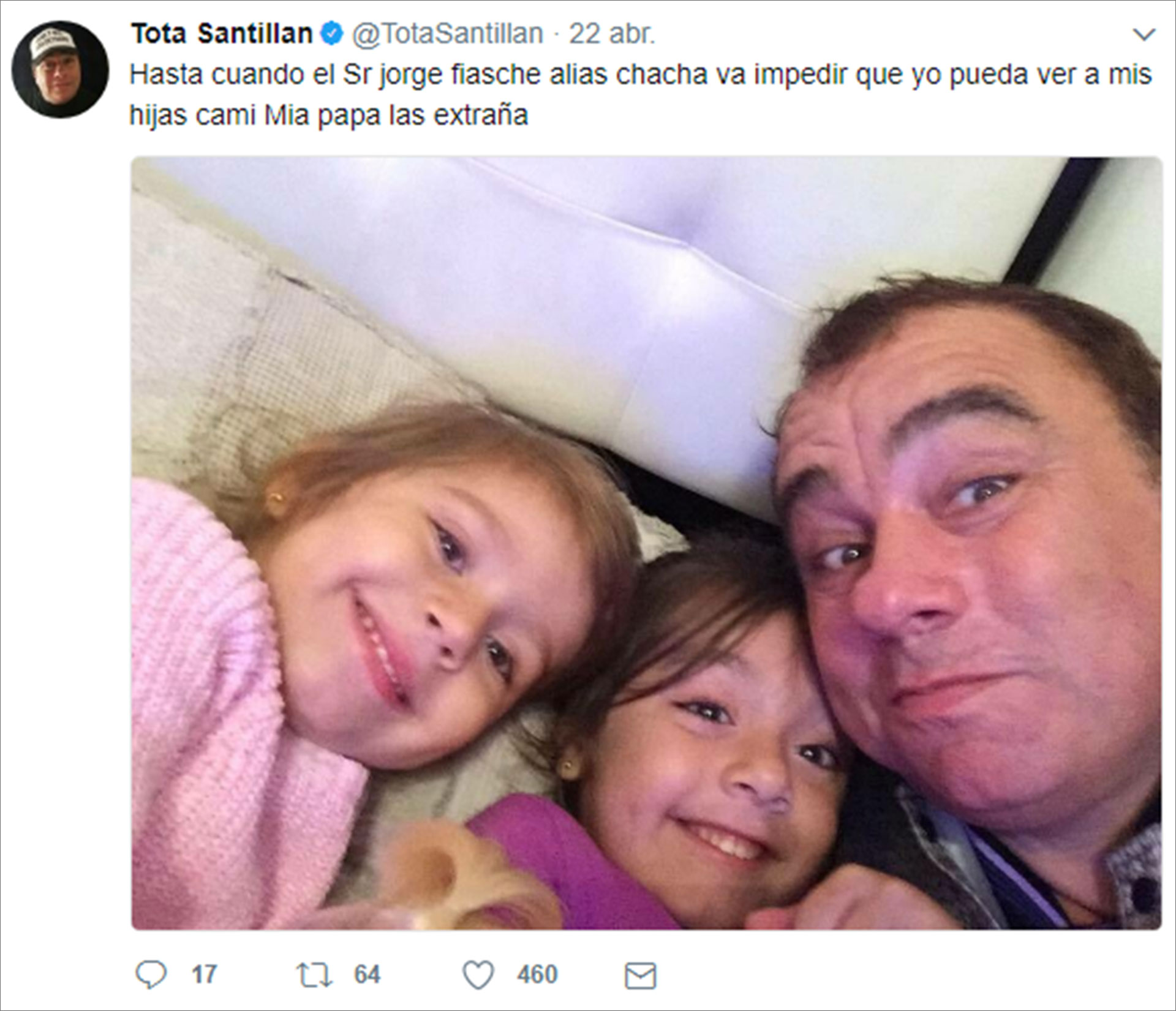 Habló La Hija De La Tota Santillán Mi Papá Sufre De Paranoia