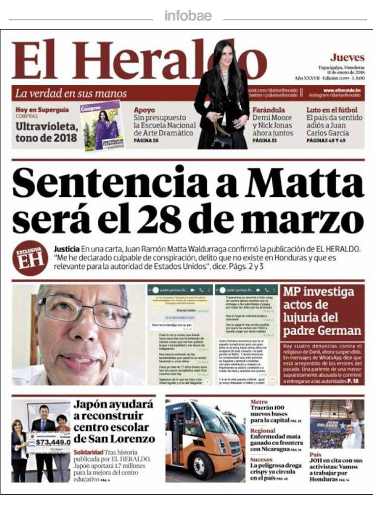 El Heraldo Honduras 11 De Enero De 2018 Infobae