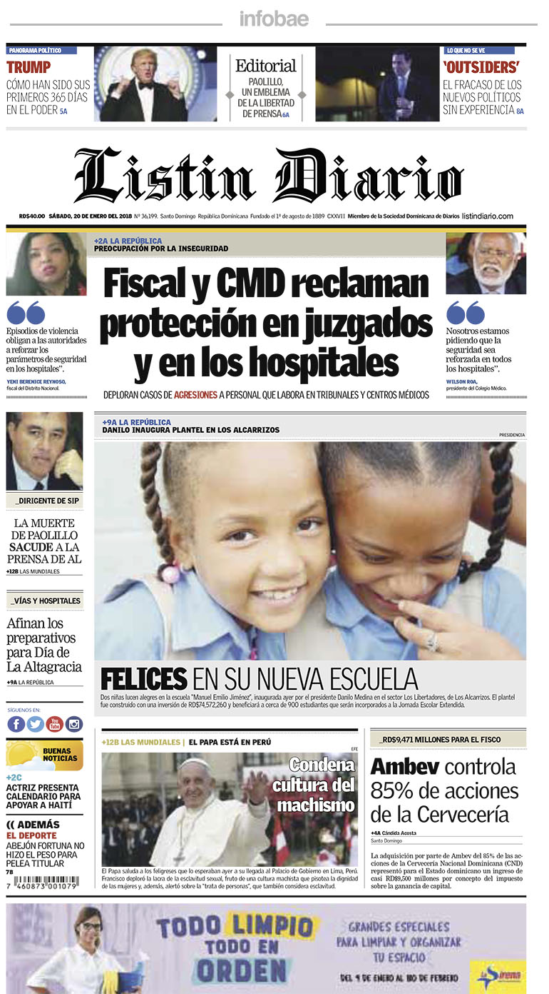 Listín Dominicana 20 De Enero De 2018 Infobae