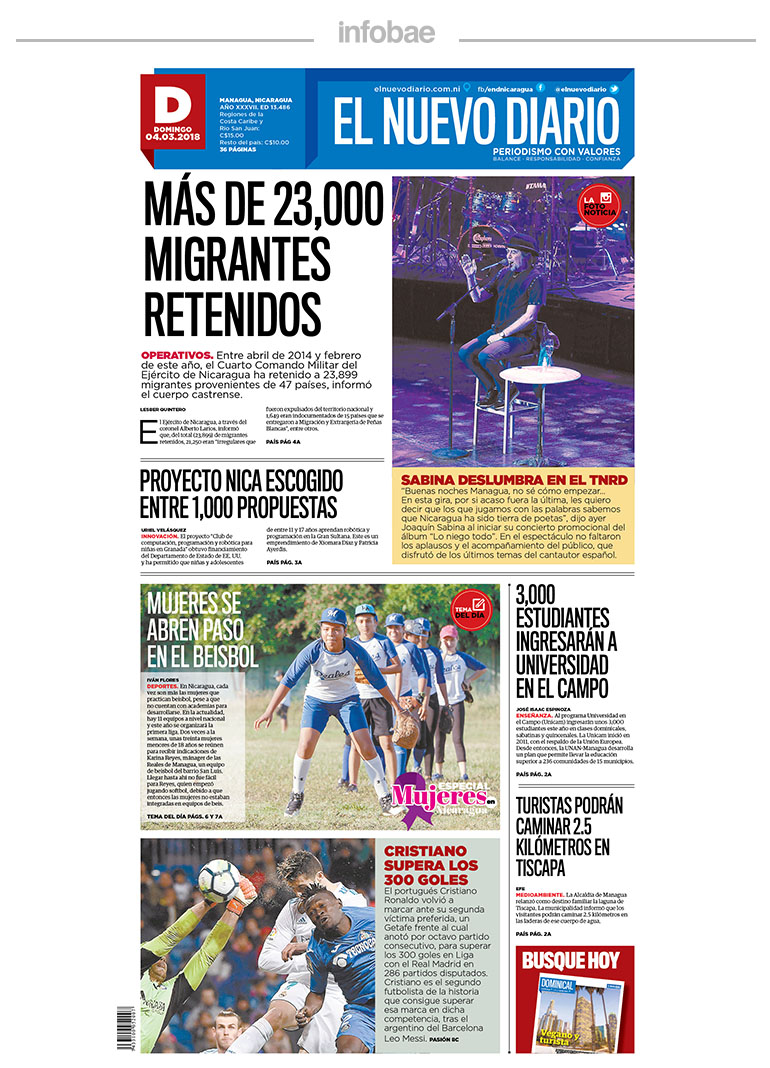 El Nuevo Diario Nicaragua 4 De Marzo De 2018 Infobae 6319