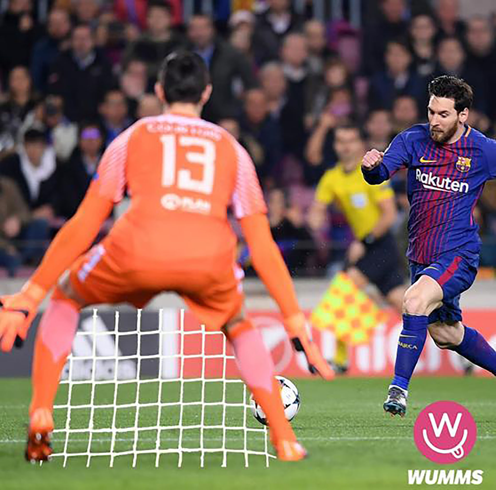 Con Courtois como blanco de las burlas por los goles de Messi, los ...