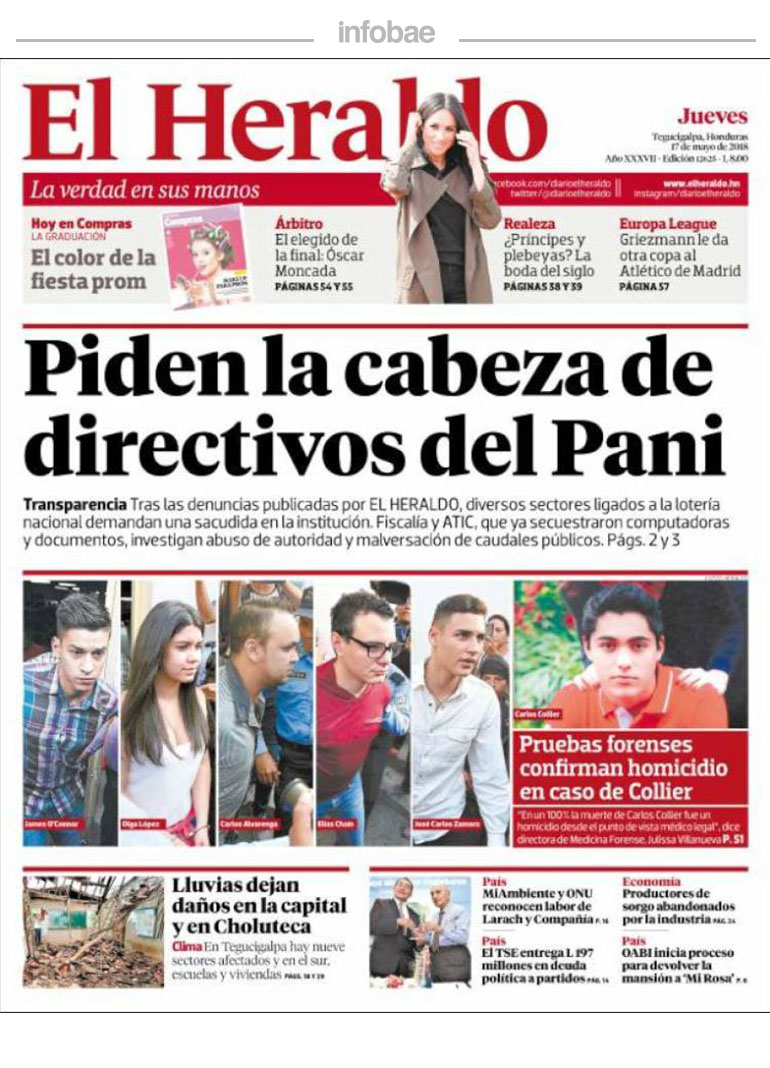 El Heraldo Honduras 17 De Mayo De 2018 Infobae