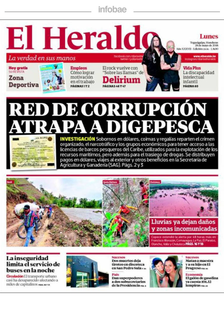 El Heraldo Honduras 28 De Mayo De 2018 Infobae