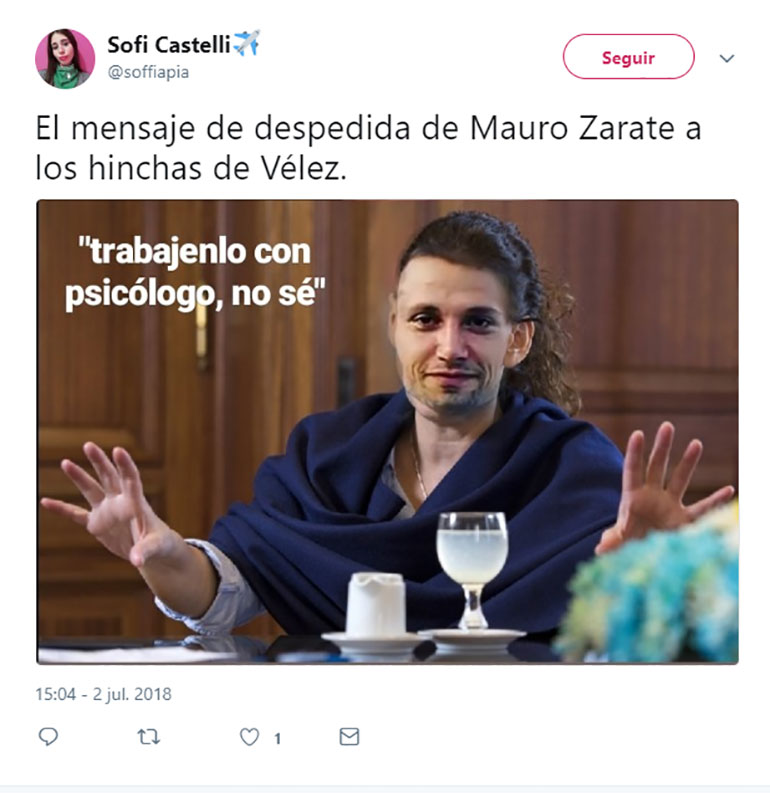 Con El Dinero Como Foco De Las Burlas Los Mejores Memes Del Pase De Mauro Zárate De Vélez A