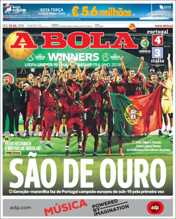 A Bola Portugal Lunes 30 De Julio De 2018 Infobae