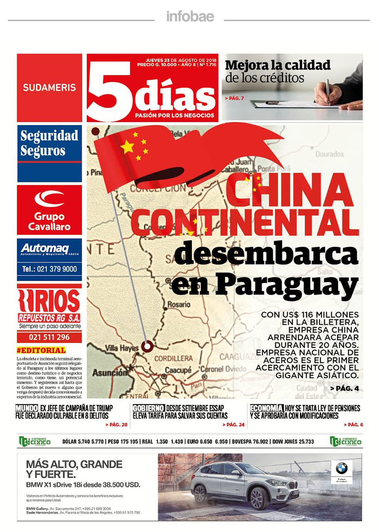 5 Días Paraguay 23 De Agosto De 2018 Infobae