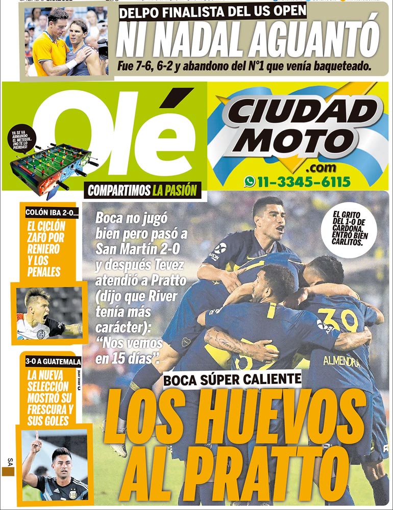 Olé Argentina Sábado 8 De Septiembre De 2018 Infobae