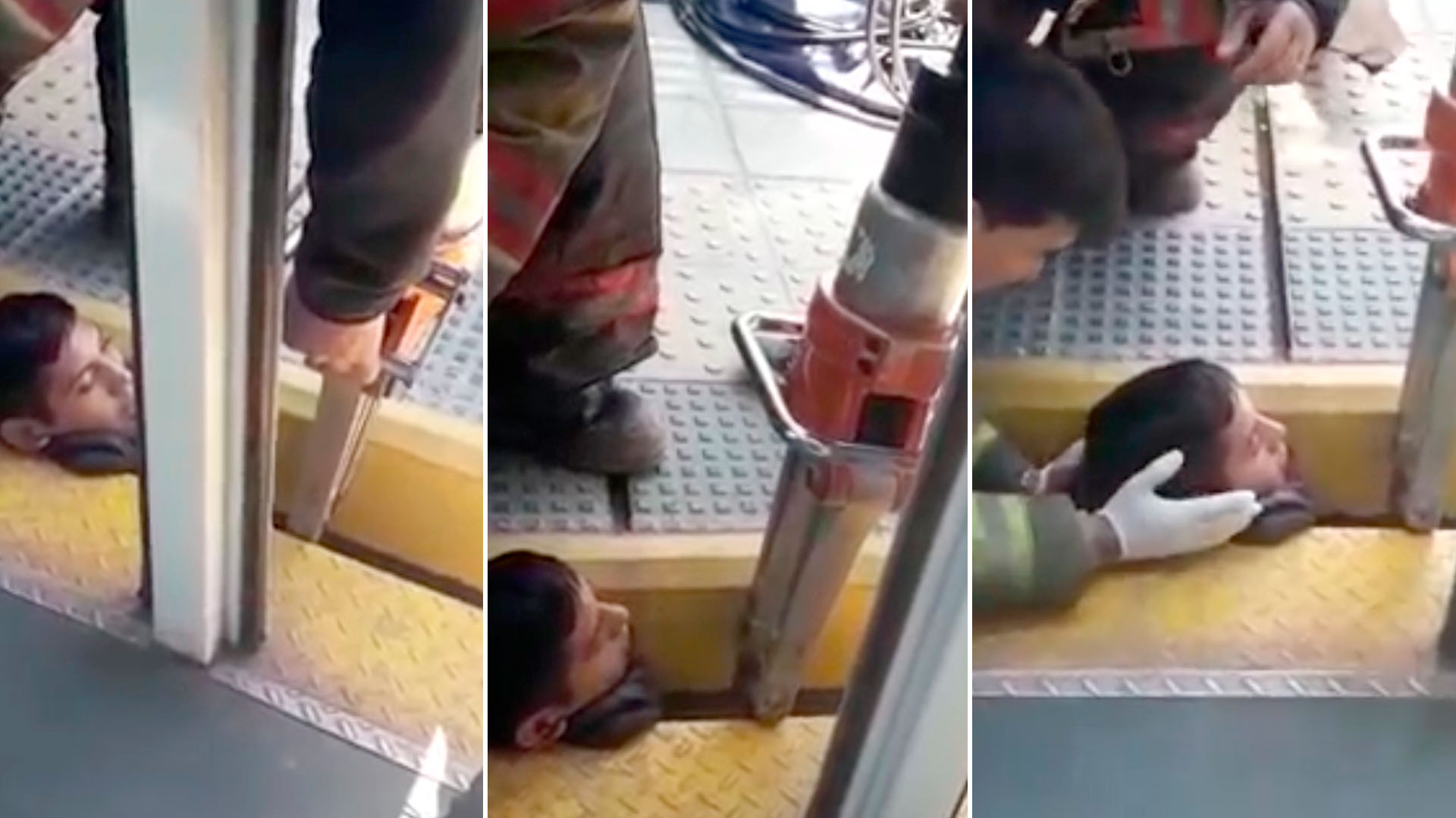 Al Borde De La Tragedia Cayó A Las Vías Del Tren Y Quedó Atrapado Entre El Vagón Y El Andén