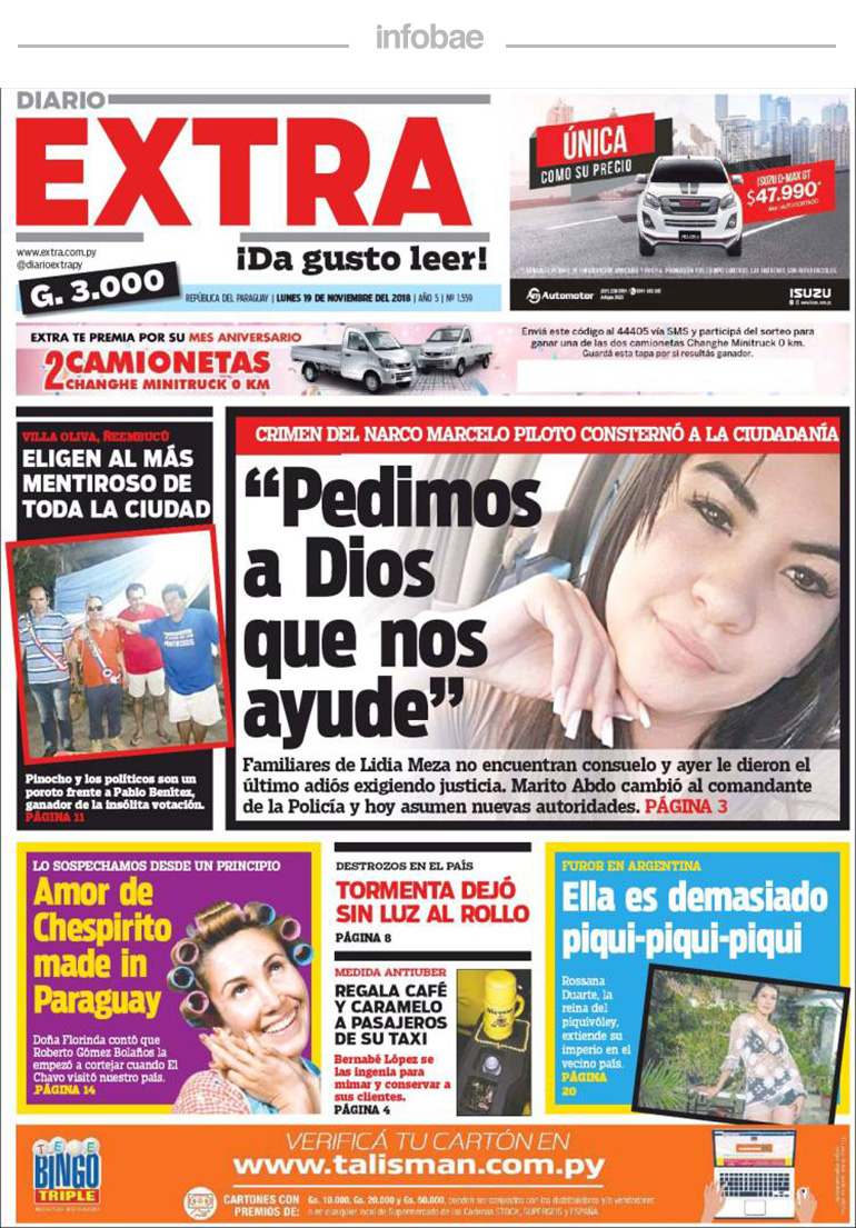 Extra Paraguay 19 De Noviembre De 2018 Infobae