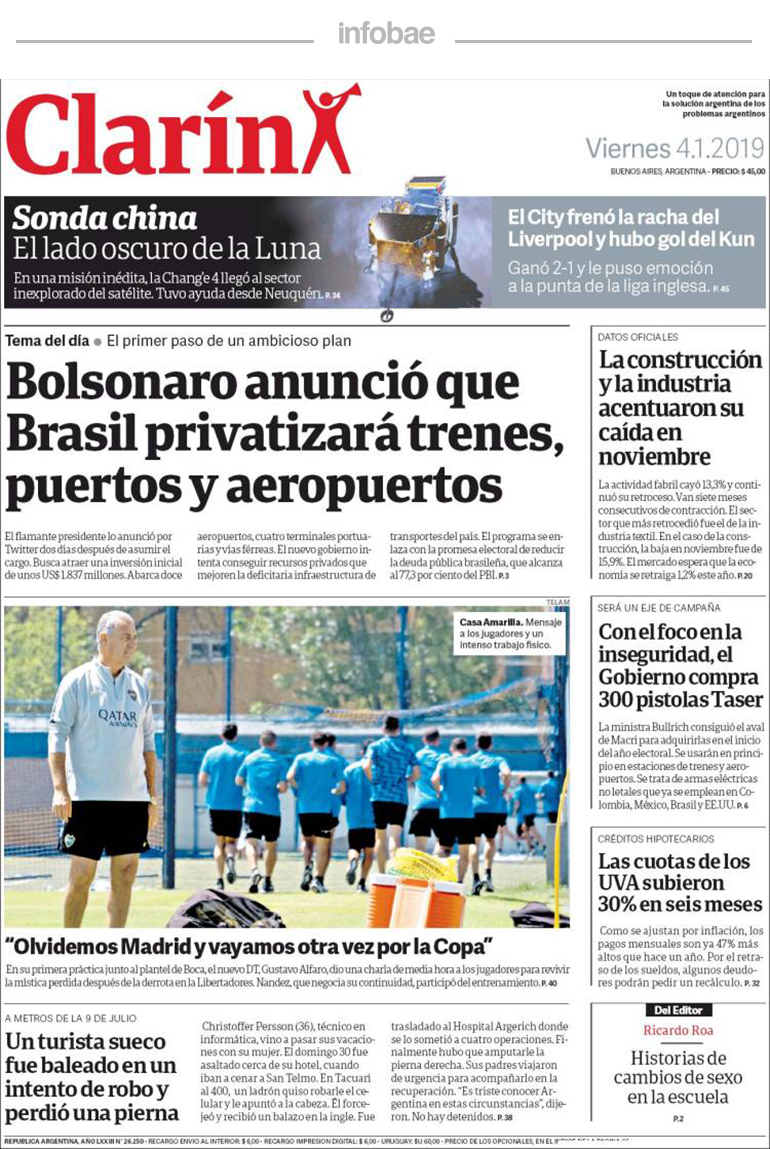 Clarín Argentina Viernes 04 De Enero De 2019 Infobae 1303