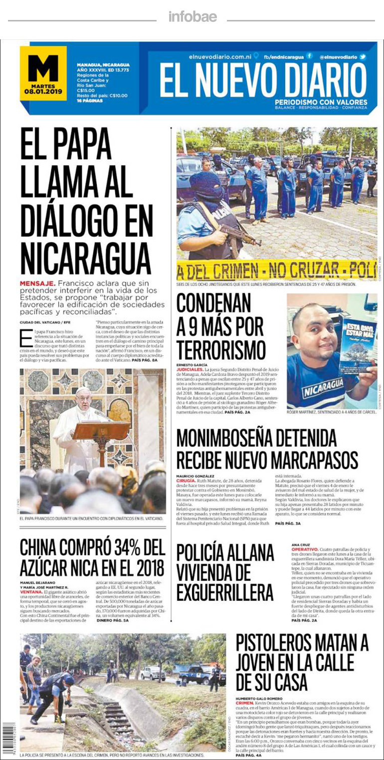 El Nuevo Diario Nicaragua 8 De Enero De 2019 Infobae 3561