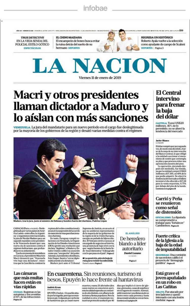 La Nación Argentina Viernes 11 De Enero De 2019 Infobae 4220