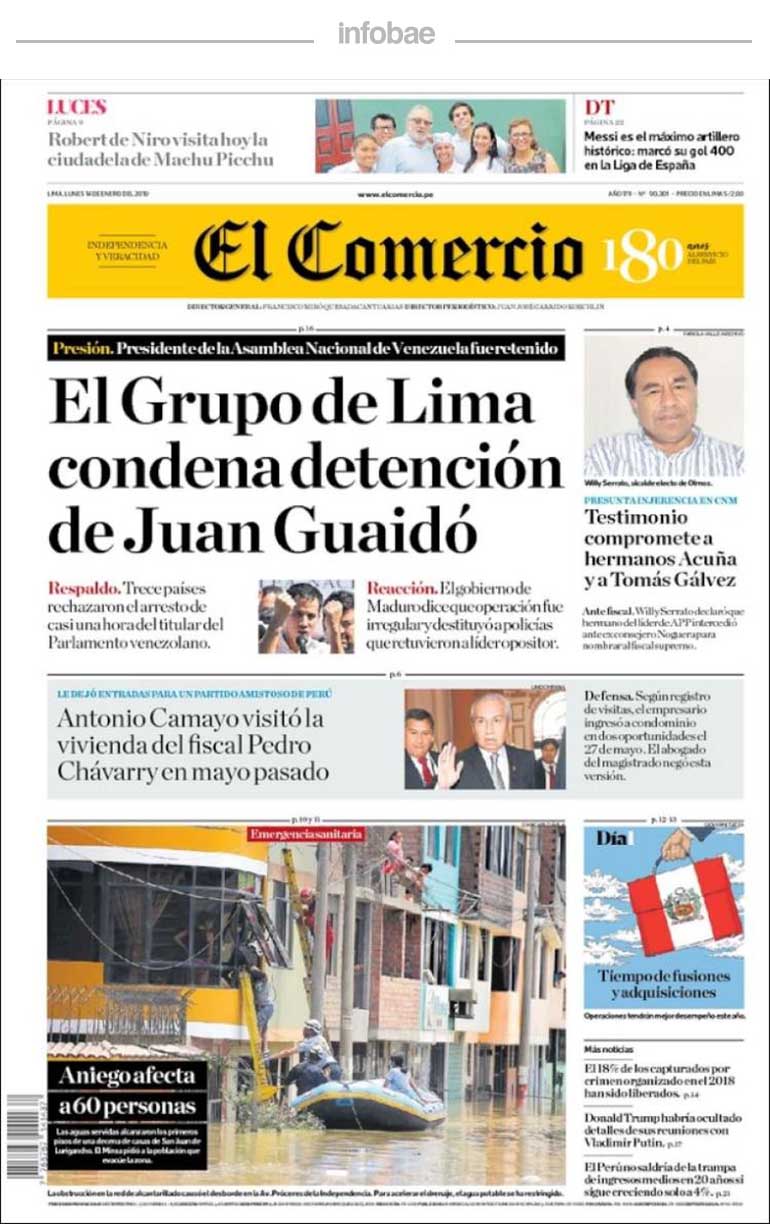 El Comercio Perú Lunes 14 De Enero De 2019 Infobae 4210