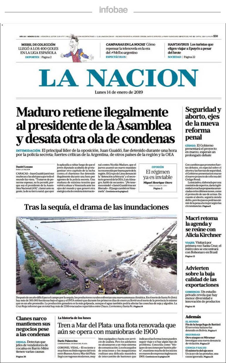 La Nación Argentina Lunes 14 De Enero De 2019 Infobae 4614