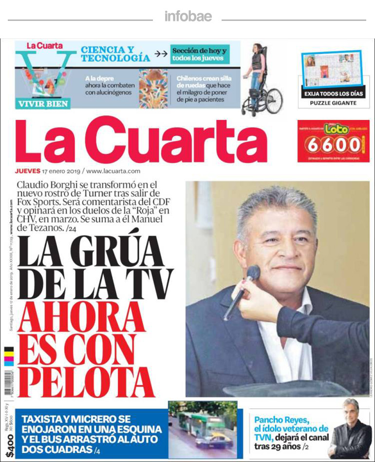 La Cuarta Chile Viernes 18 De Enero De 2019 Infobae 8804