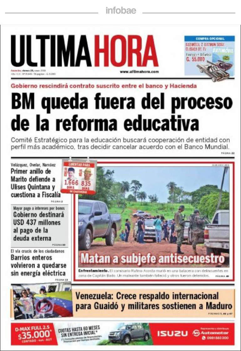 Última Hora Paraguay Viernes 25 De Enero De 2019 Infobae 9352