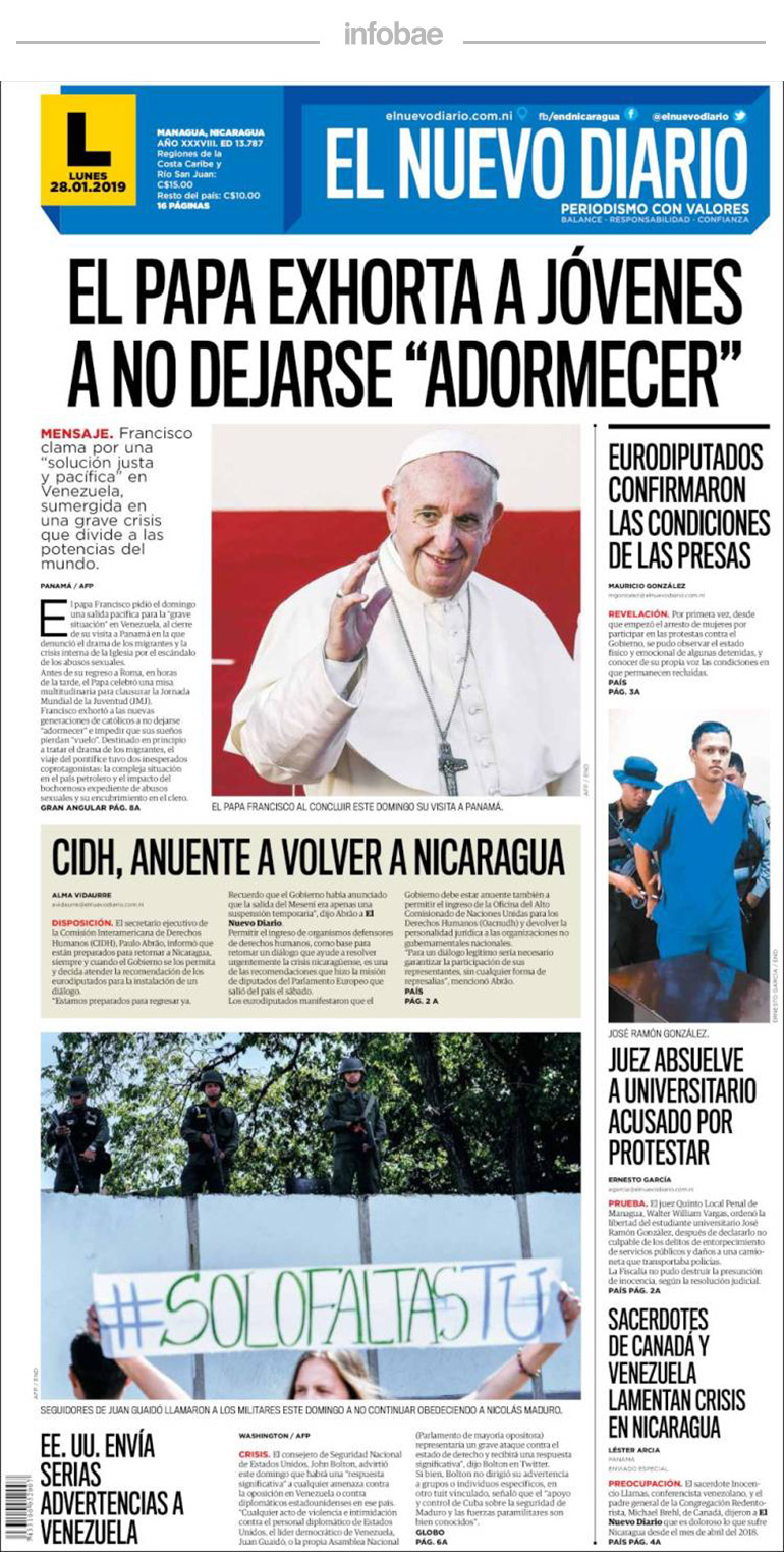 El Nuevo Diario Nicaragua Lunes 28 De Enero De 2019 Infobae 2210
