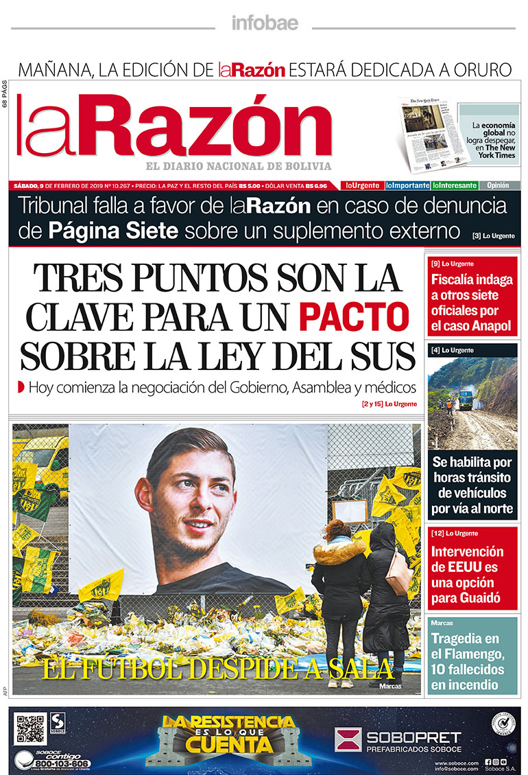 La Razón Bolivia 9 De Febrero De 2019 Infobae