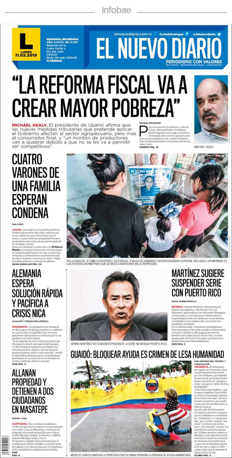 El Nuevo Diario Nicaragua Lunes 11 De Febrero De 2019 Infobae 3714