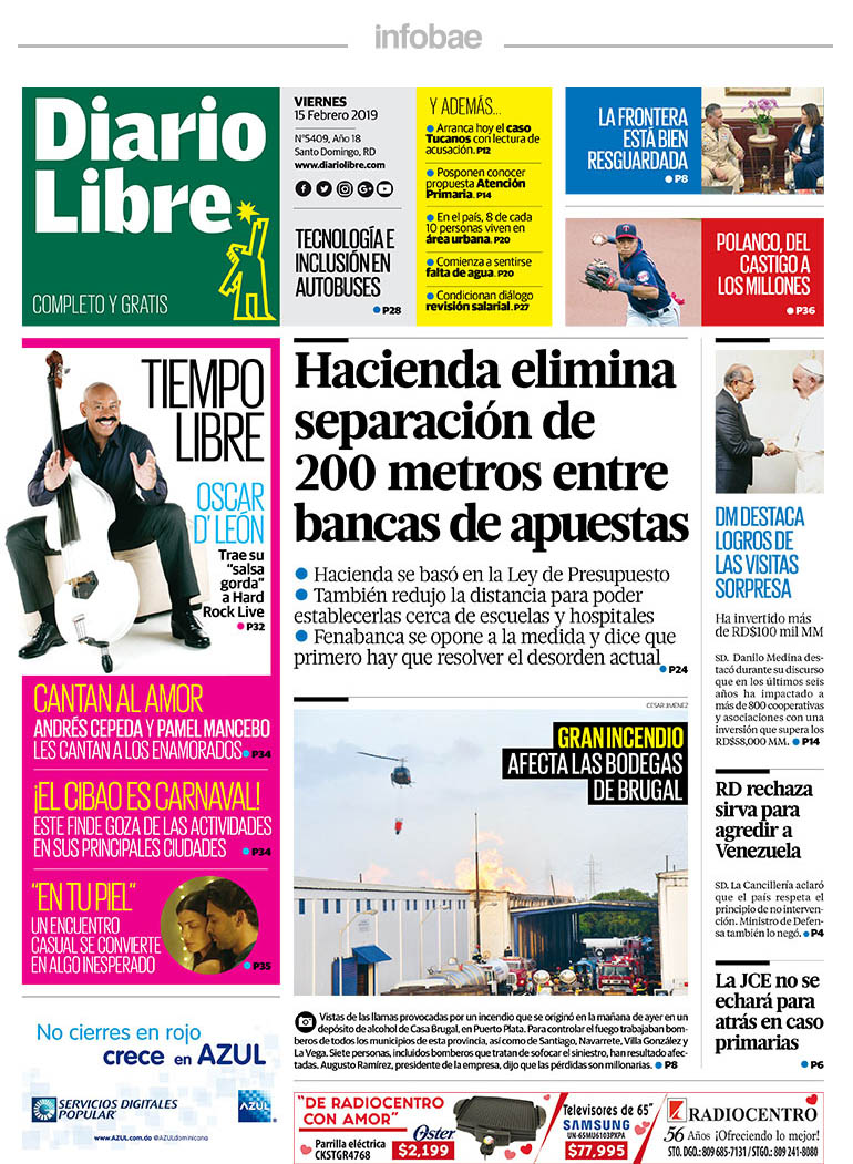 Diario Libre República Dominicana Viernes 15 De Febrero De 2019 Infobae
