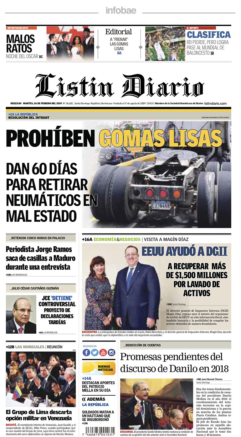 Listín Dominicana 26 De Febrero De 2019 Infobae