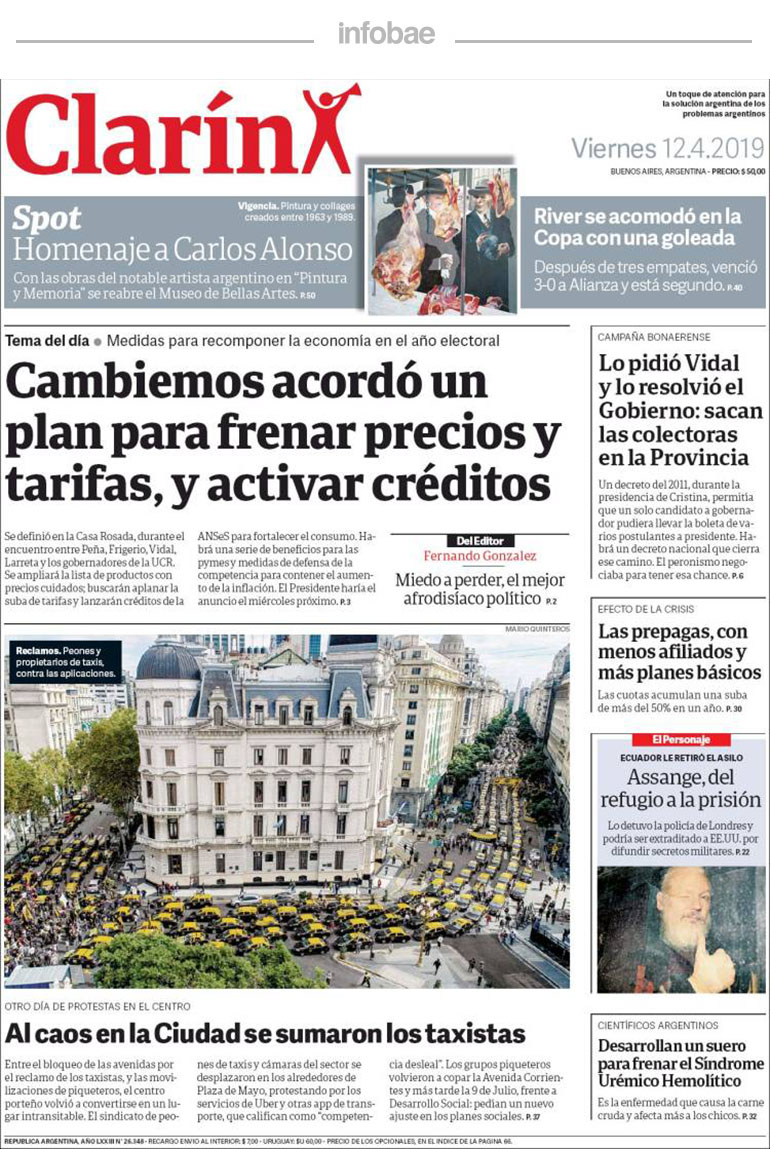Clarín Argentina Viernes 12 De Abril De 2019 Infobae 5610