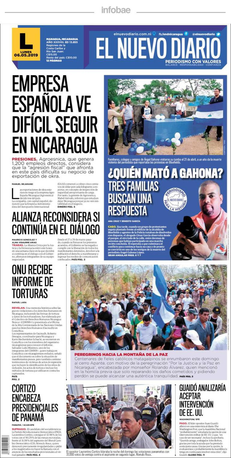 El Nuevo Diario Nicaragua 6 De Mayo De 2019 Infobae
