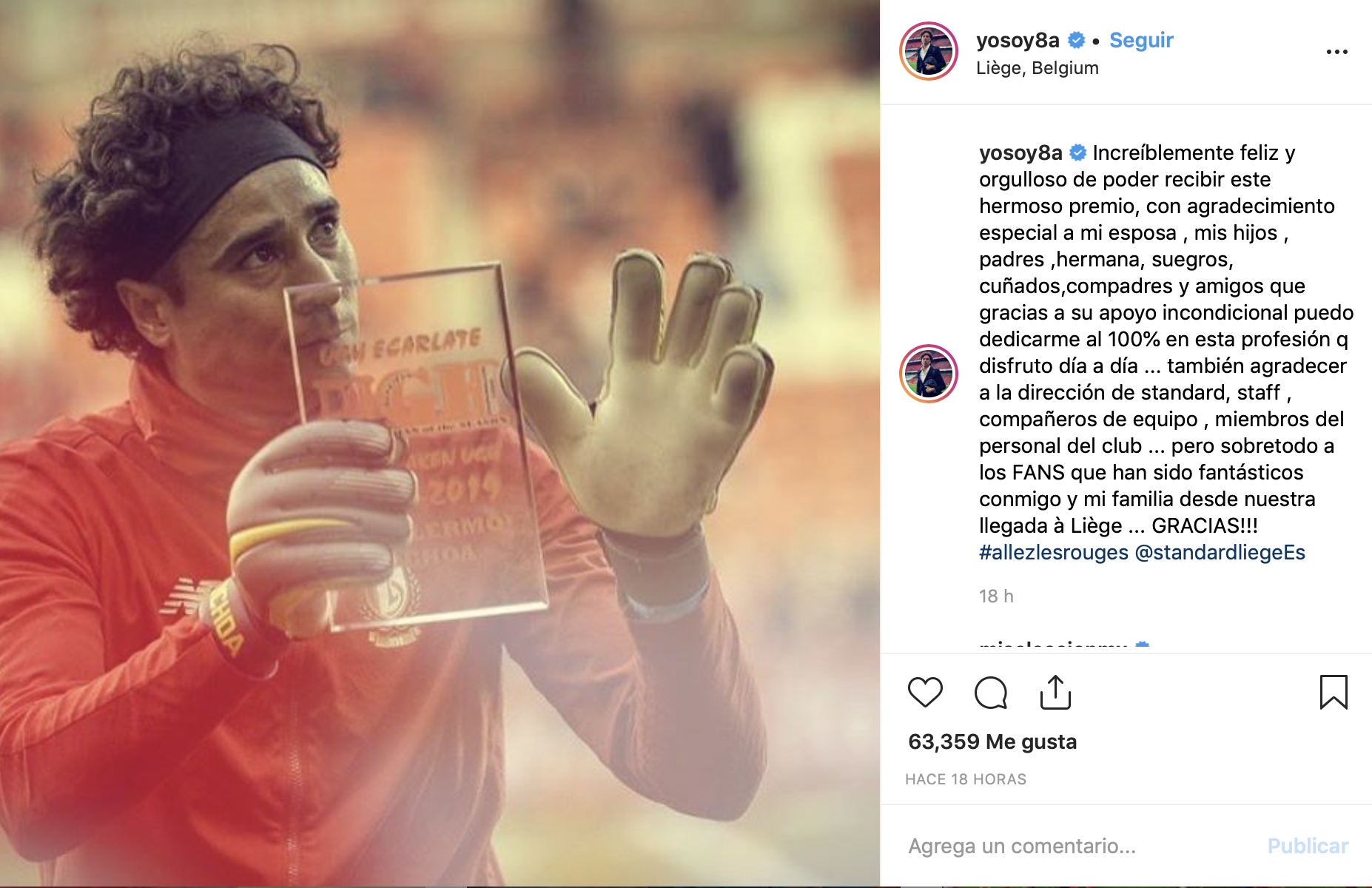 Memo Ochoa Se Despide Del Standard De Lieja En Busca De Nuevos