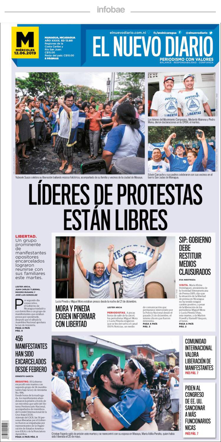 El Nuevo Diario Nicaragua 12 De Junio De 2019 Infobae 9805