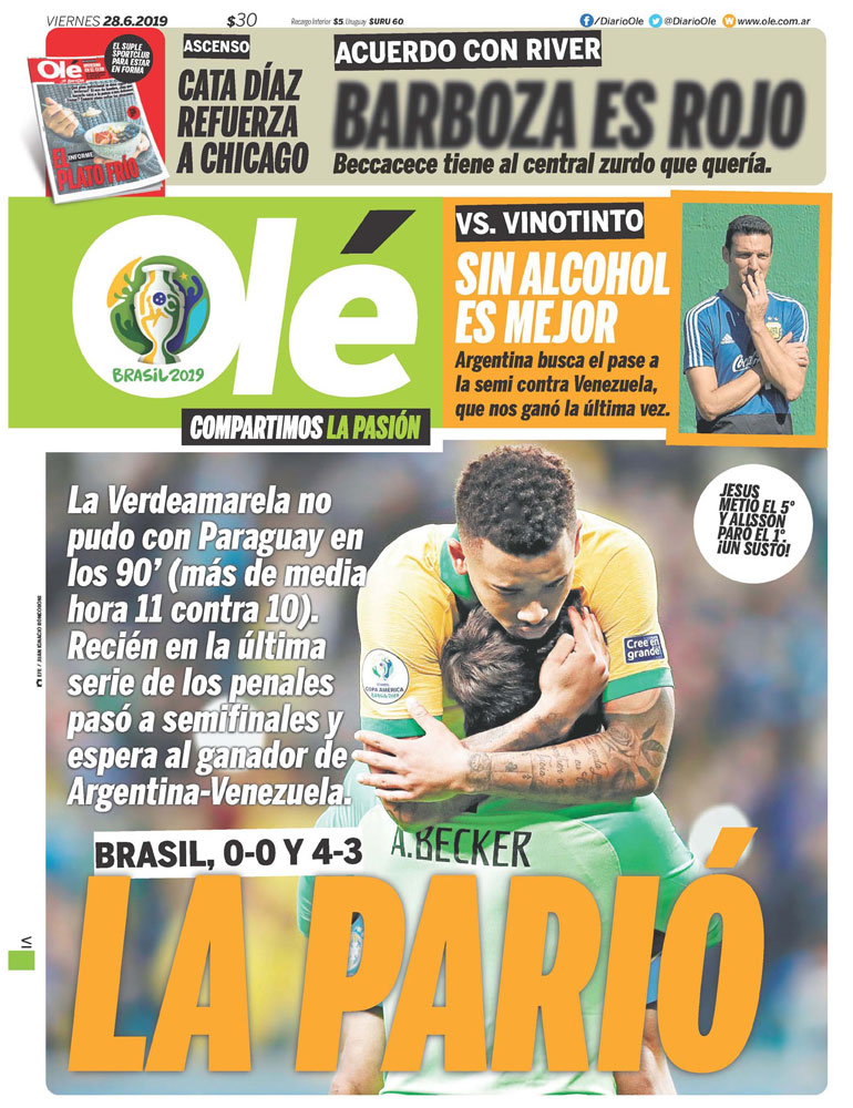 Olé Argentina Viernes 28 De Junio De 2019 Infobae