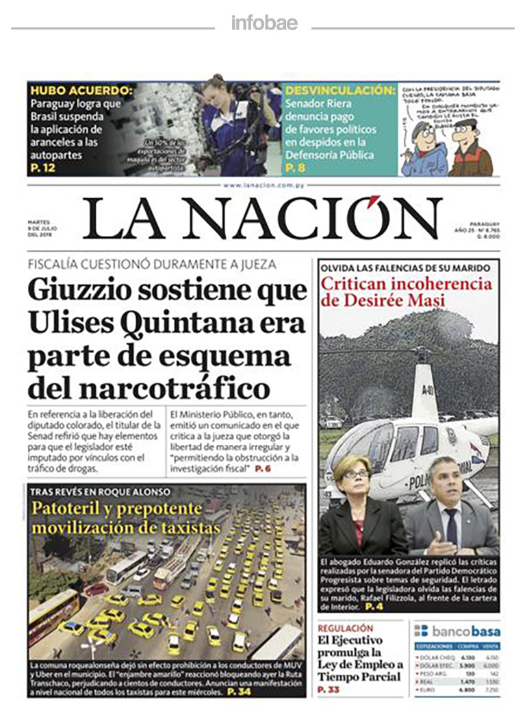 La Nacion Paraguay 9 De Julio De 2019 Infobae