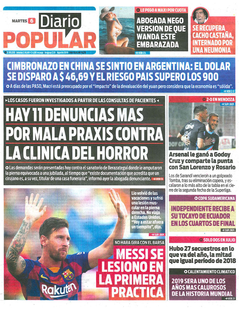 Diario Popular Martes 6 De Agosto De 2019 Infobae