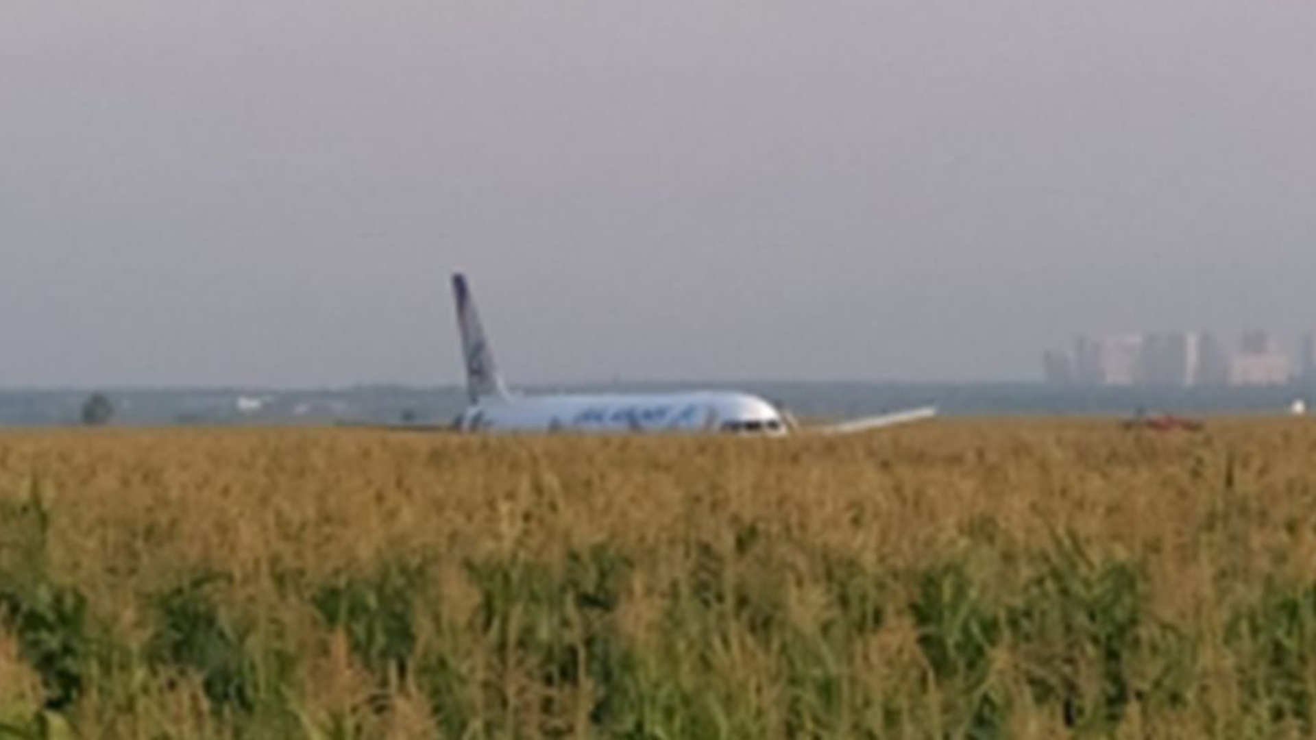 Un Avión De Línea Ruso Efectuó Un Aterrizaje De Emergencia En Un Campo 0659