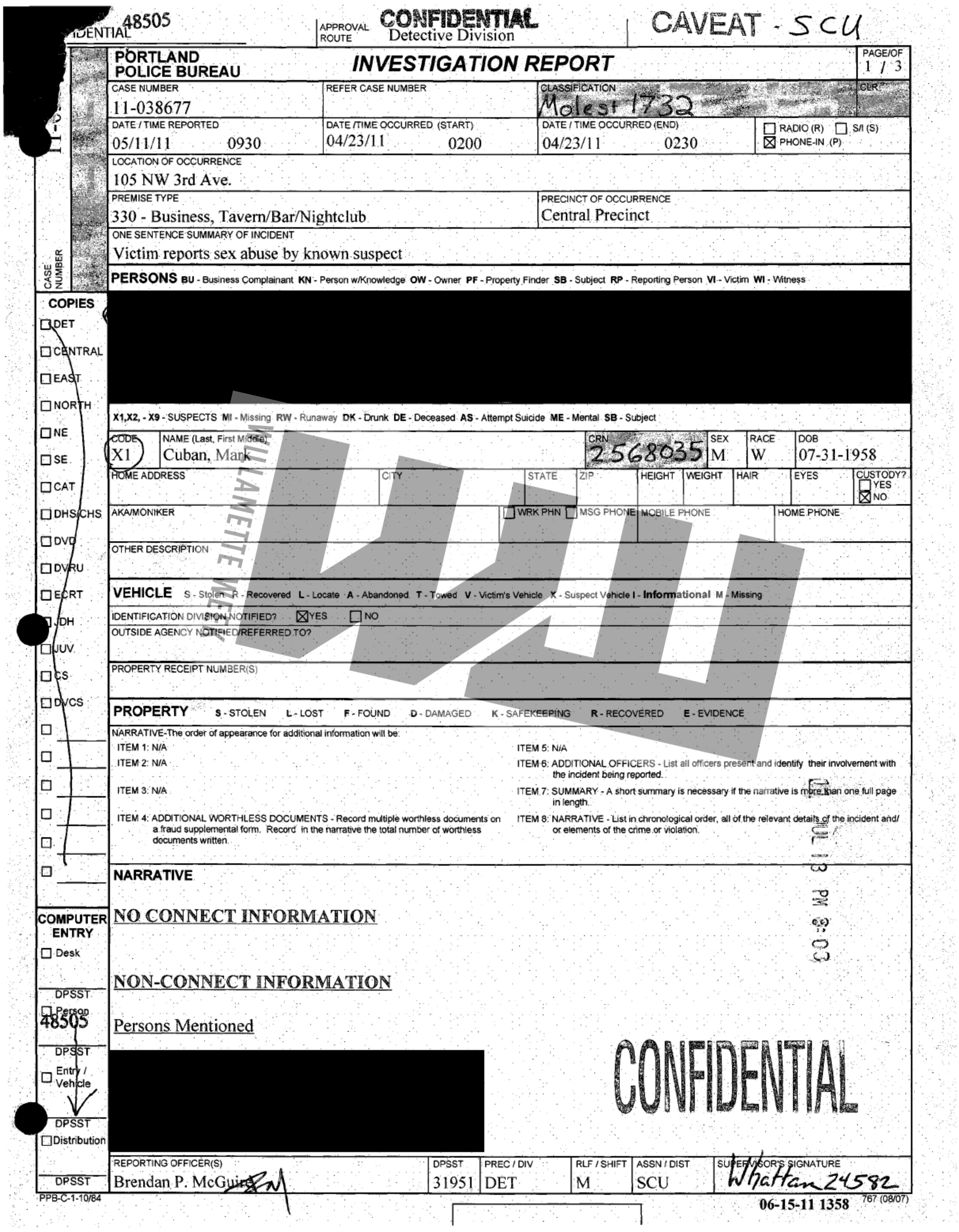 Here’s the Full 2011 Police Report and Interview Transcript With Dallas ...