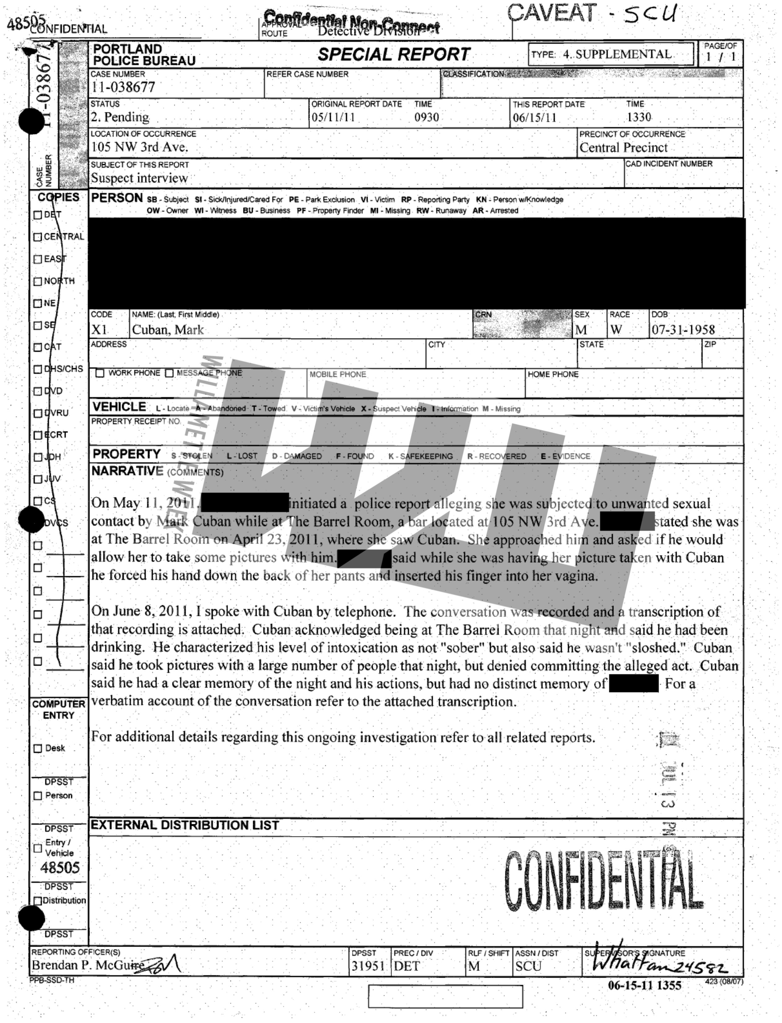 Here’s the Full 2011 Police Report and Interview Transcript With Dallas ...