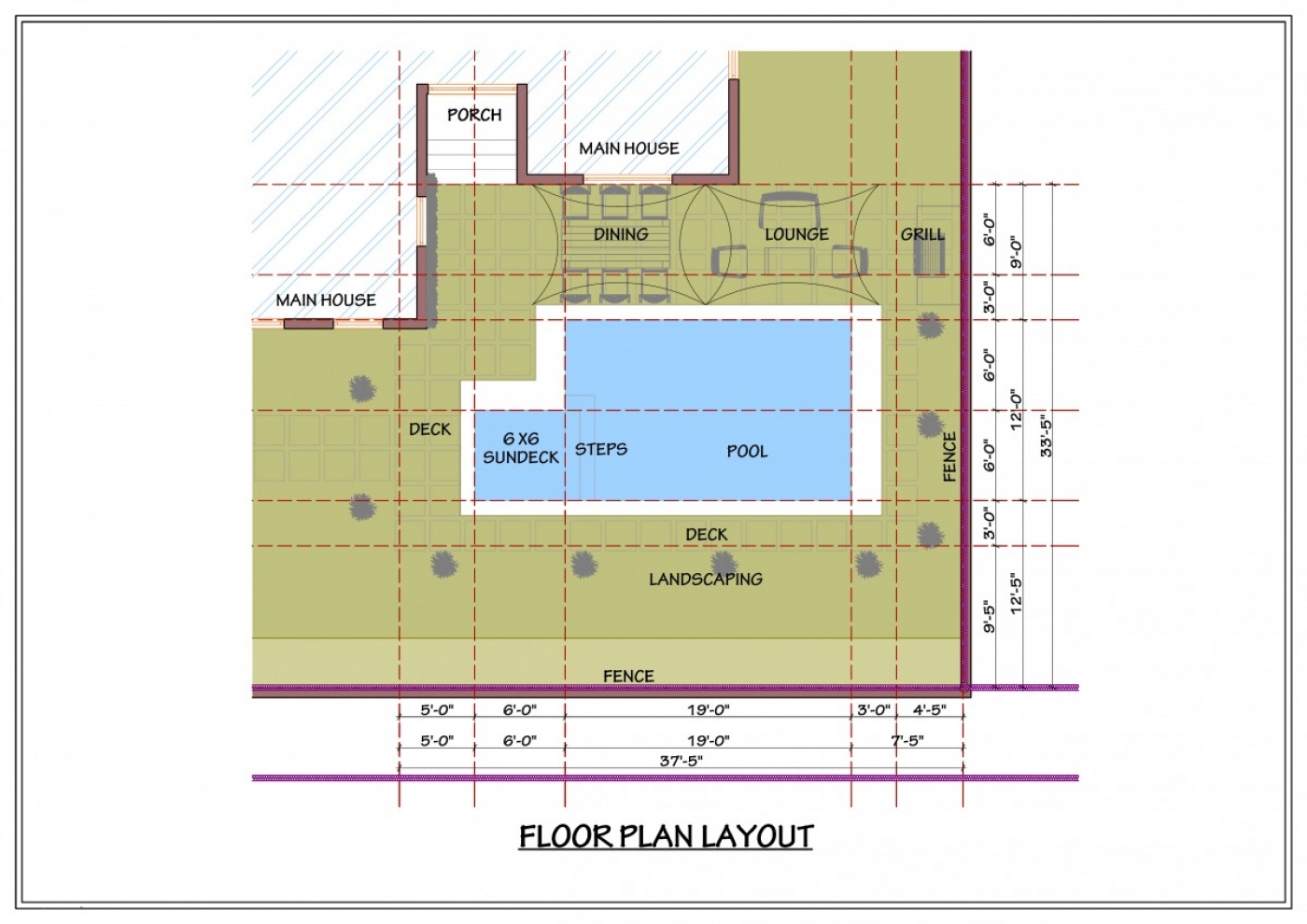 Design project for pool, terrace design in United States | Arcbazar