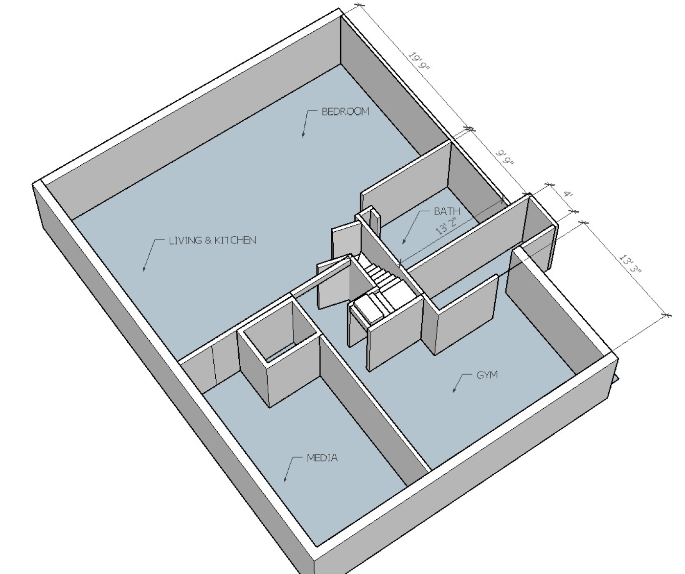 Design project for Amazing Modern Zen Basement with golf course water ...