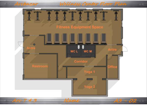 Design project for Wellness Center Floor Plan in United States | Arcbazar